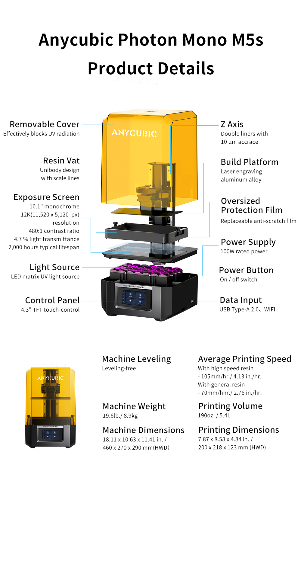 Anycubic Photon Mono M5s | Anycubic Wiki